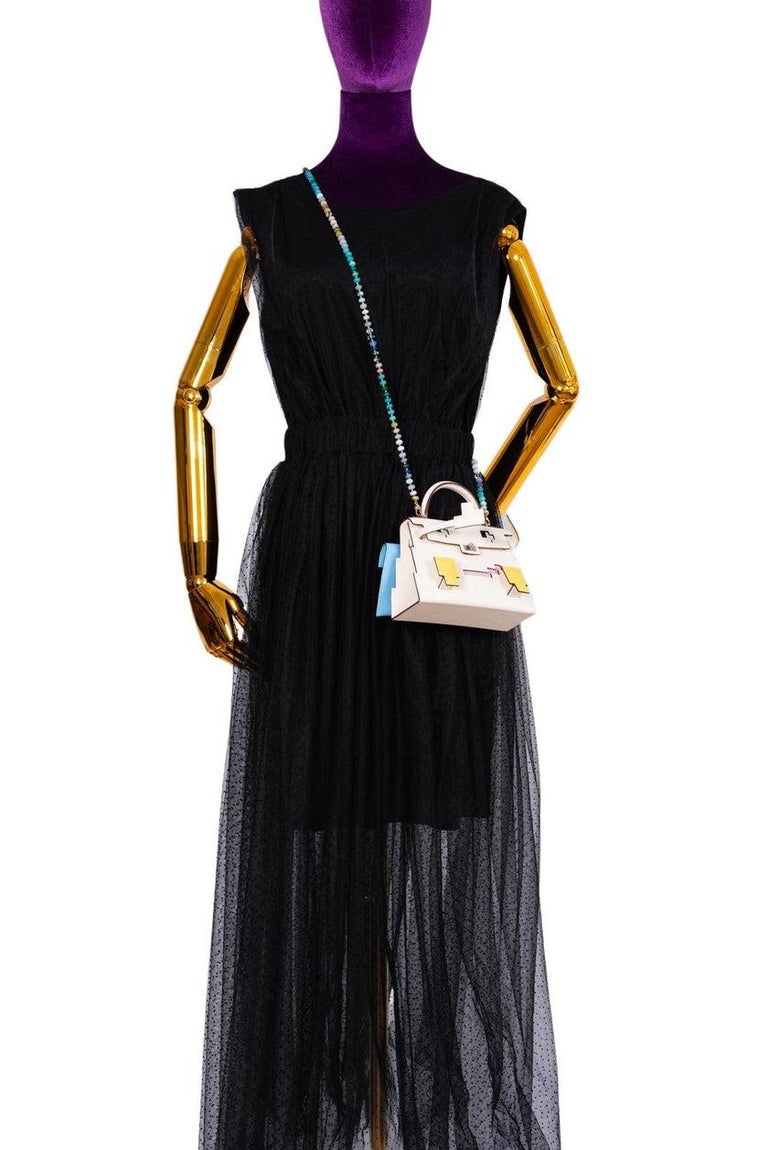 Hermès Kelly Doll Quelle Idole Picto Nata, Mauve, Lime Epsom, Palladium ...