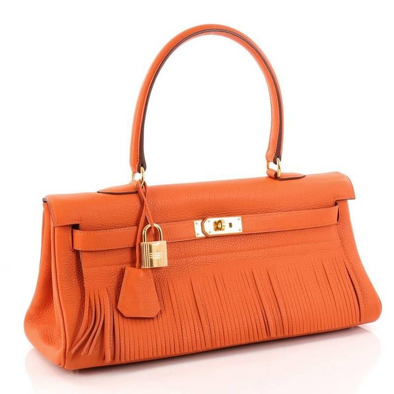 Hermes Kelly Fringe Clemence 42 Shoulder Bag at 1stDibs