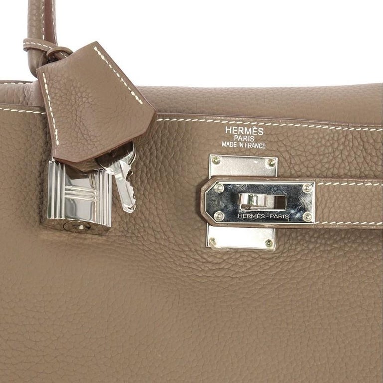 Hermes Kelly Fringe Shoulder Bag Clemence 42 at 1stDibs