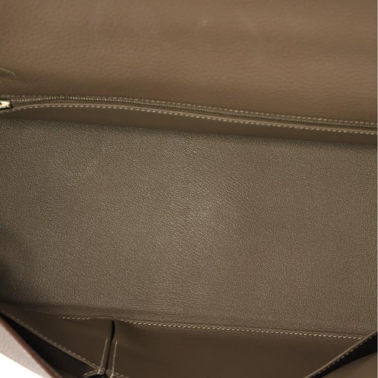 Hermes Kelly Fringe Shoulder Bag Clemence 42 at 1stDibs