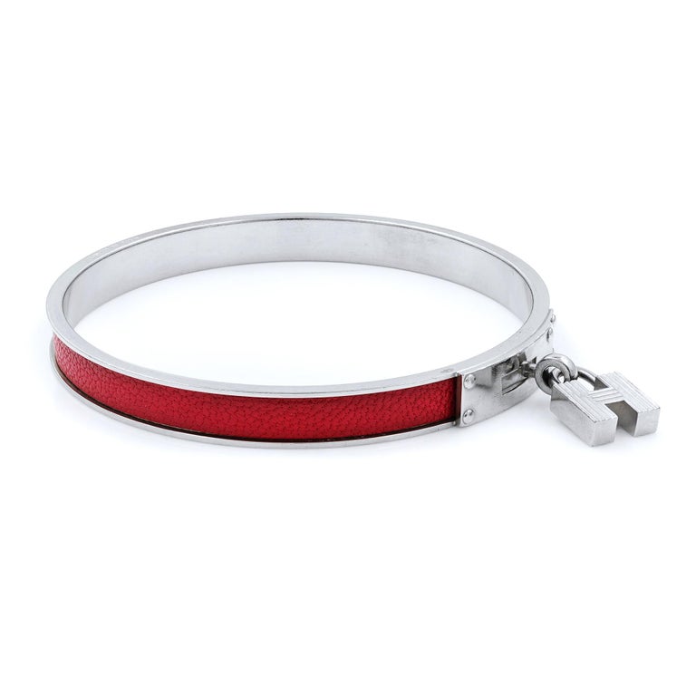 Hermes Kelly H Lock Cadena Charm Bracelet at 1stDibs | hermes lock bracelet