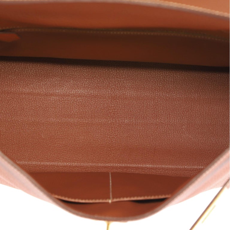 Hermes Kelly Handbag Etrusque Clemence with Gold Hardware 32 at 1stDibs