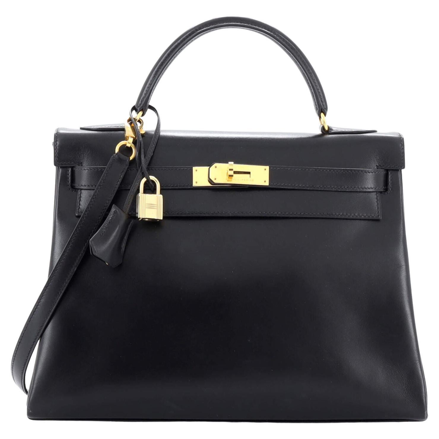 Hermes Kelly Noir Box - 37 For Sale on 1stDibs