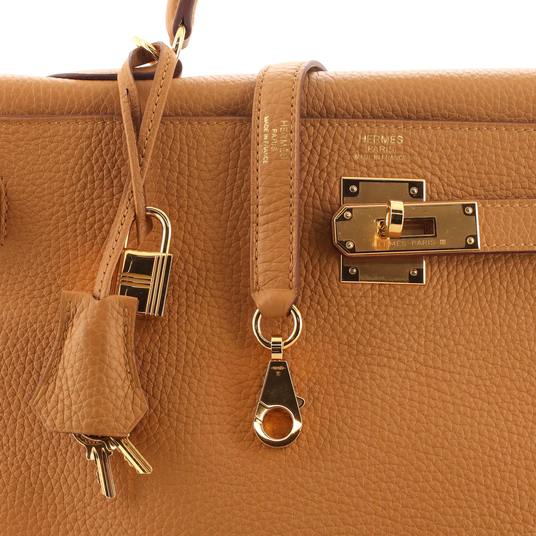 Hermes Kelly Handbag Sesame Clemence with Gold Hardware 32 For Sale at ...