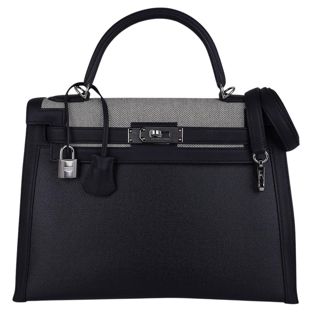 Hermes Kelly II Sellier 32 Toile H Berline / Toile H Plume / Swift ...