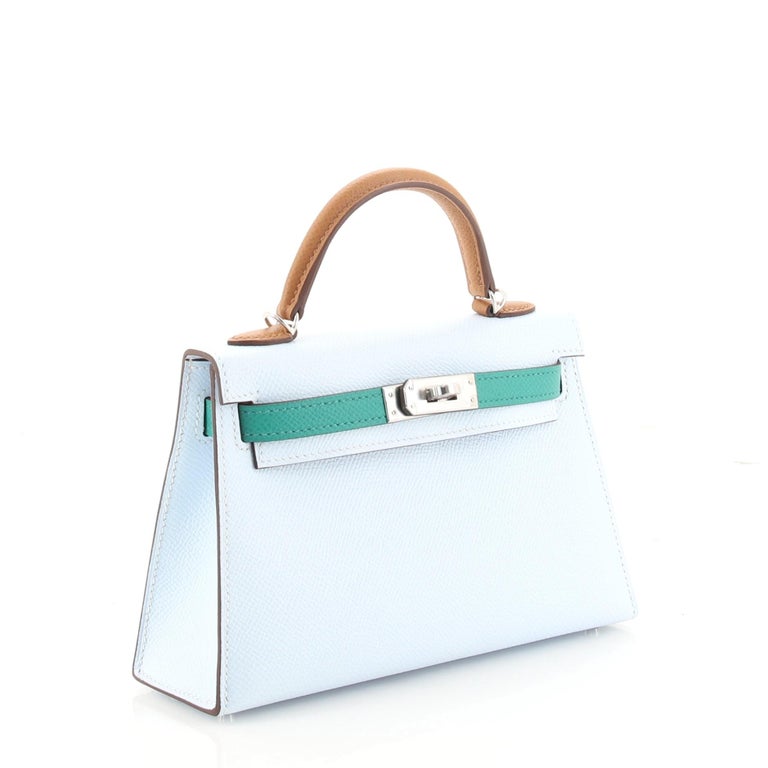 Hermes Kelly Mini II Bag Tricolor Epsom with Palladium Hardware 20 For ...