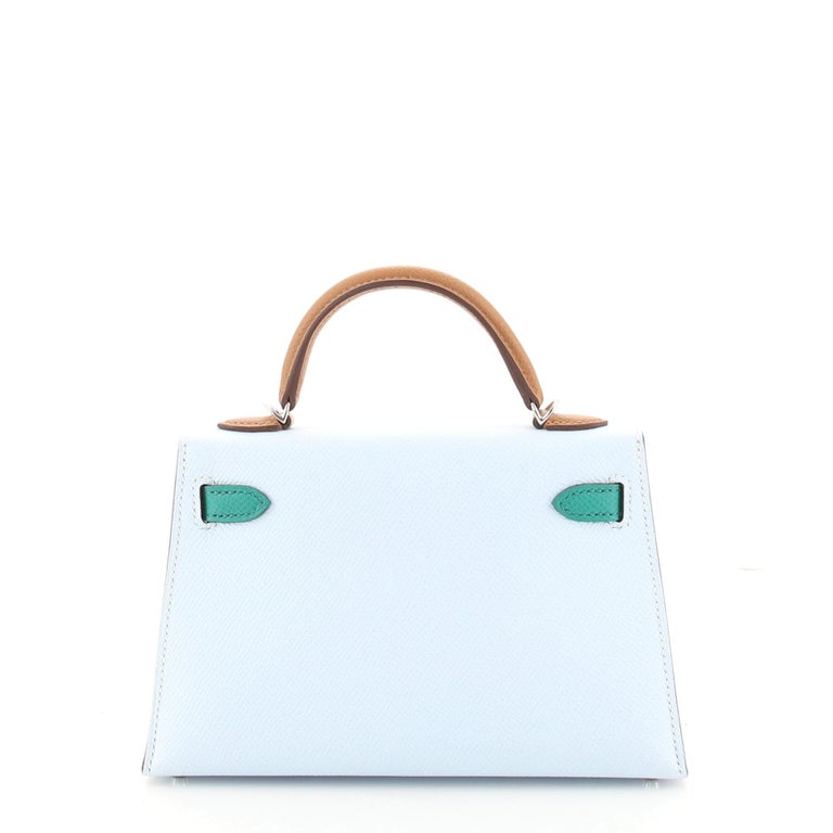 Hermes Kelly Mini II Bag Tricolor Epsom with Palladium Hardware 20 For ...