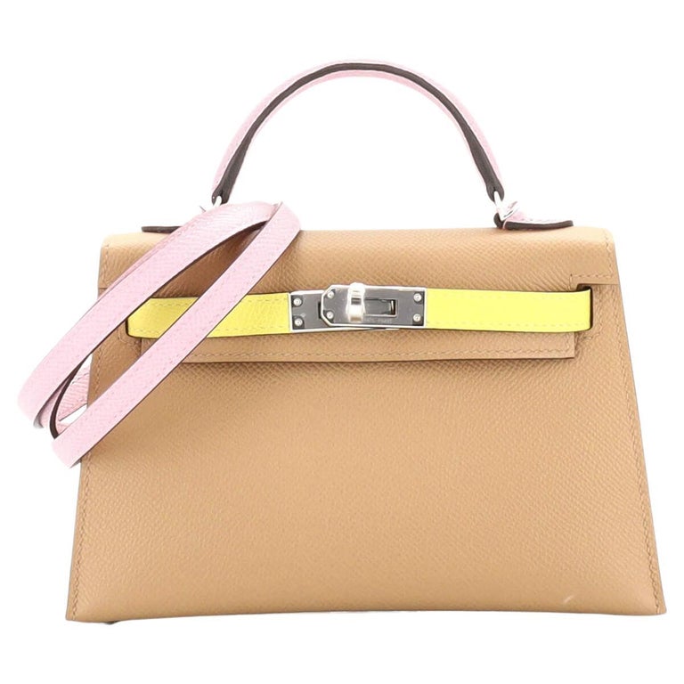 Hermes Kelly Mini II Bag Tricolor Epsom with Palladium Hardware 20 at ...