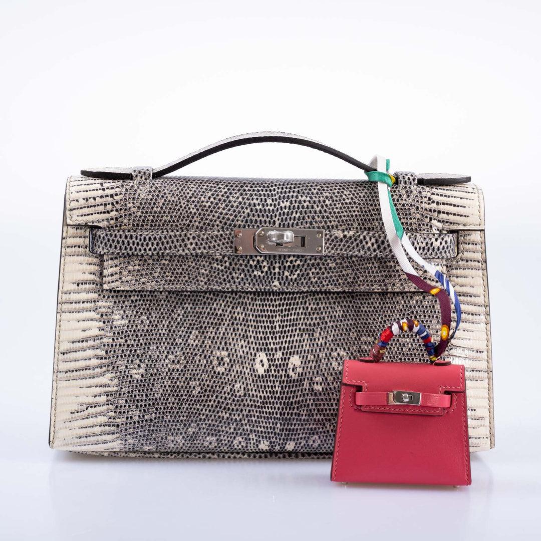 Hermès Kelly Pochette Rare Ombré Lizard with Palladium Hardware For ...