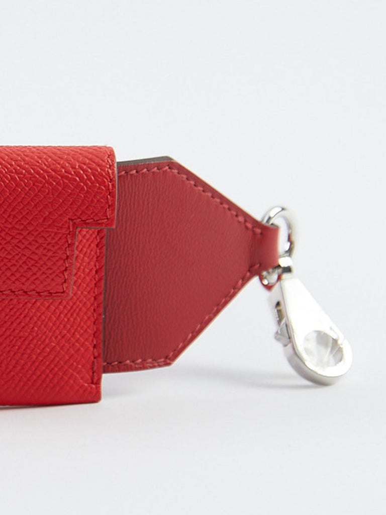 HERMÈS KELLY POCKET STRAP 105CM ROUGE CASAQUE and TOMATE Epsom and ...
