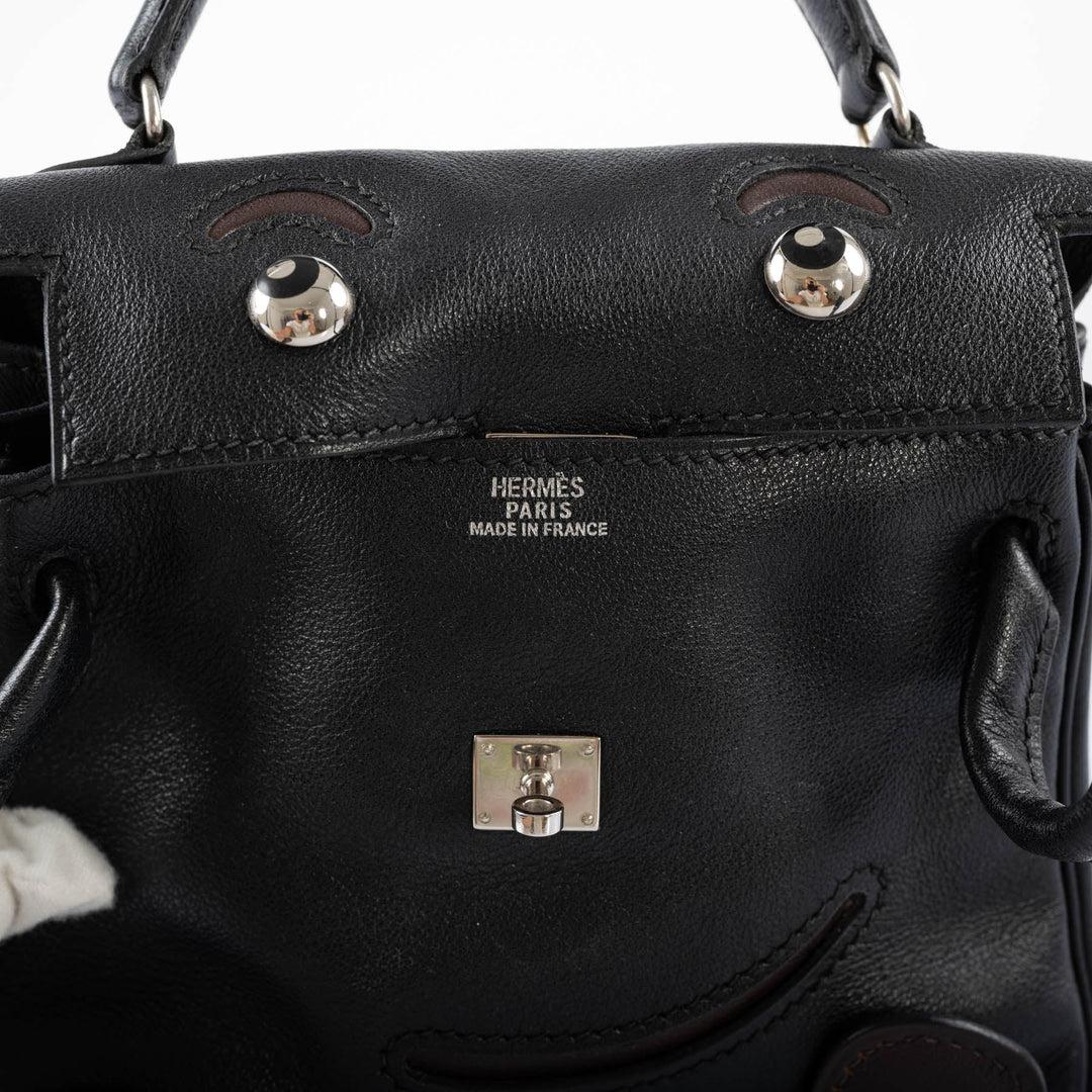 Hermès Kelly Quelle Idole Doll Bag Black Gulliver Leather Bag For Sale ...