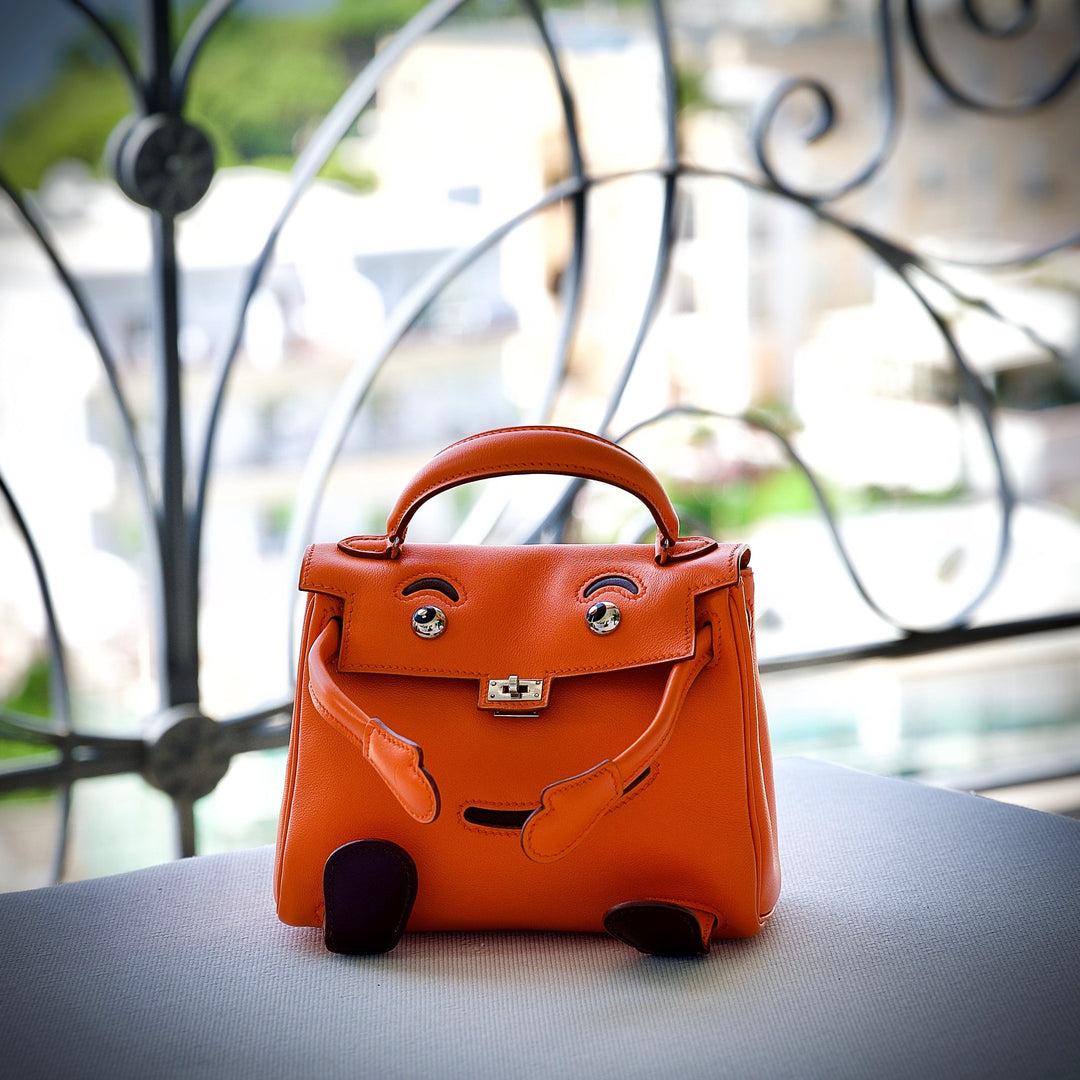 Hermès Kelly Quelle Idole Doll Bag Orange Palladium Hardware For Sale ...