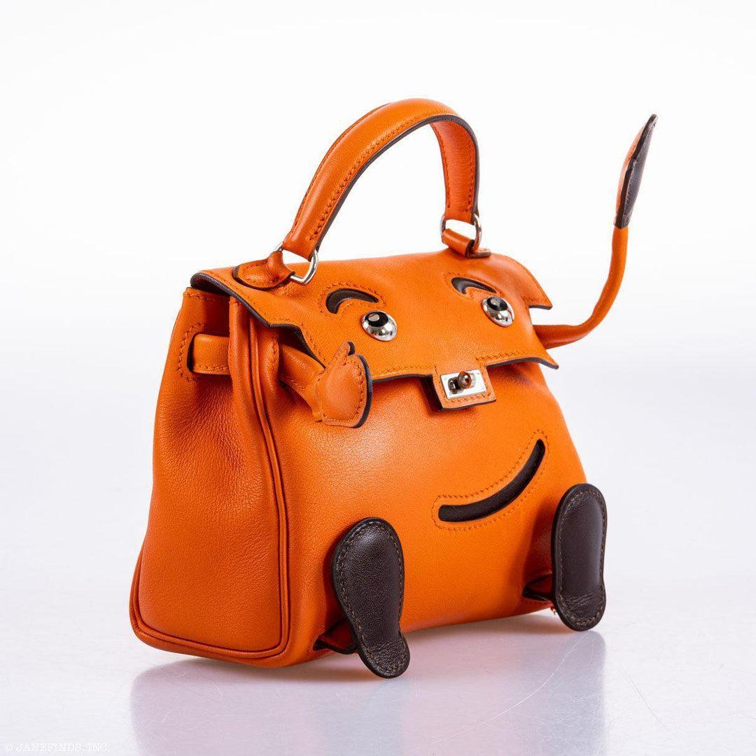 Hermès Kelly Quelle Idole Doll Bag Orange Palladium Hardware For Sale ...