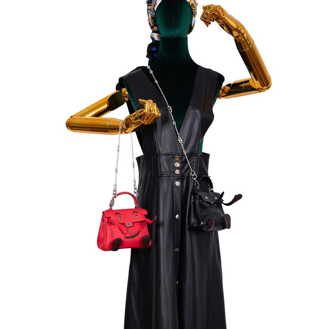 Hermès Kelly Quelle Idole Doll Bag Rouge Gulliver Leather Palladium ...