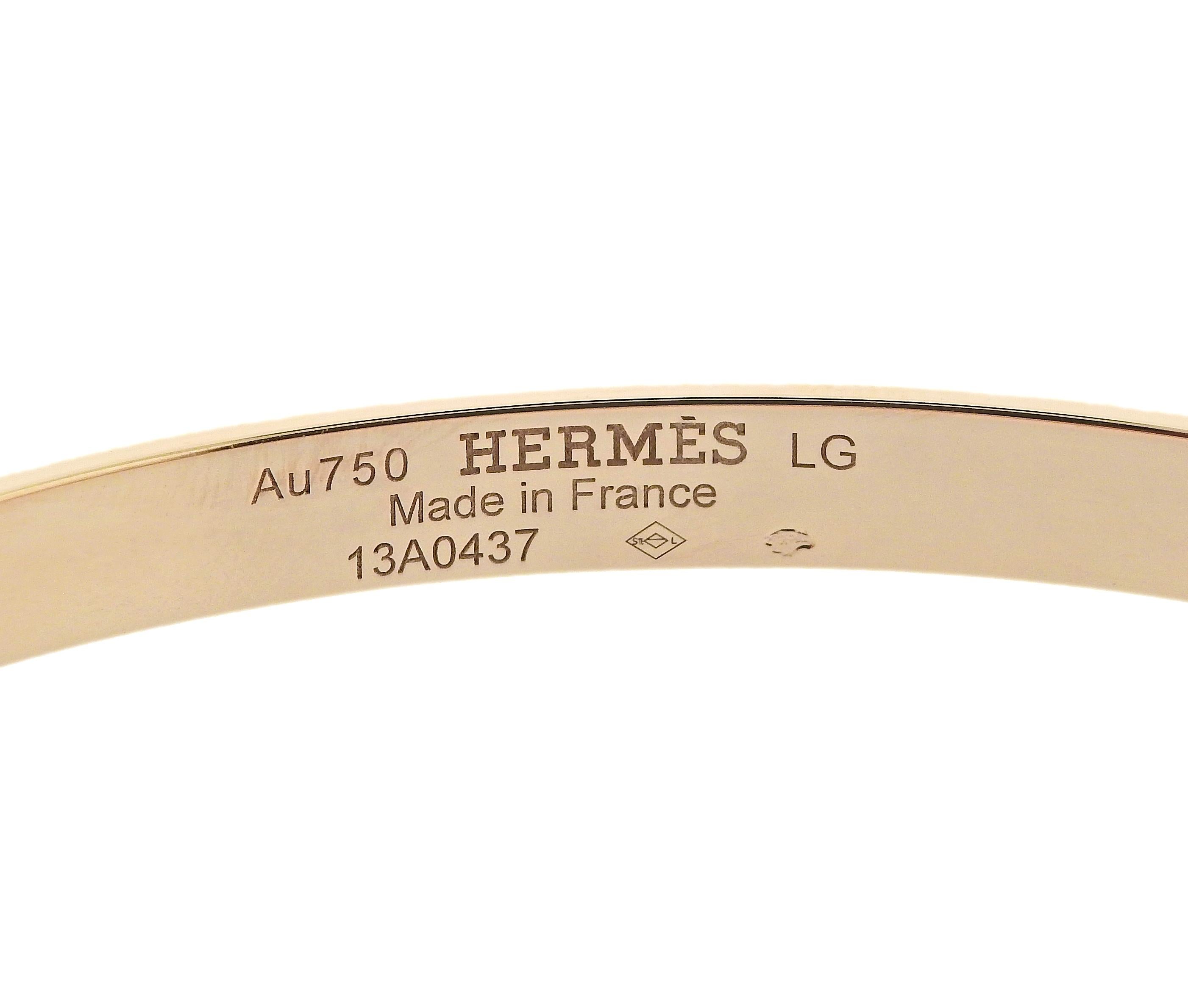 Hermes Kelly Rose Gold Diamond Bracelet at 1stDibs | hermes kelly ...