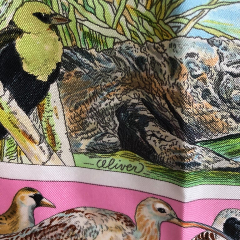 Hermes Kermit Oliver Caesar Kleberg Wildlife Scarf Limited Edition 2014 ...