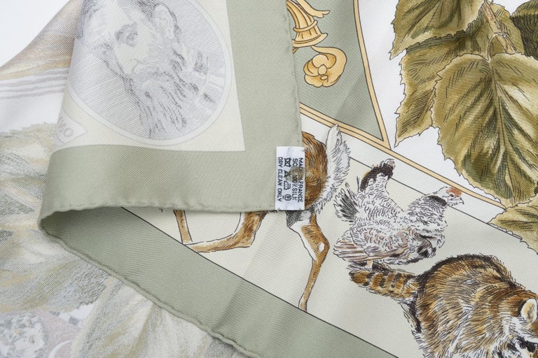 Hermès Kermit Oliver Le Canada Scarf For Sale at 1stDibs