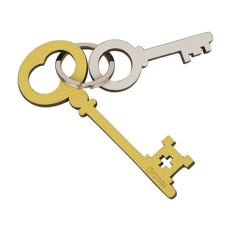 Hermes Key Ring Reversible Key Charms Petite h Limited Edition For Sale ...
