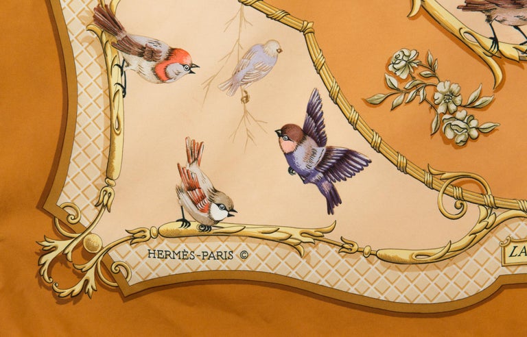 Hermes La Clé Des Champs by F. Faconnet Silk Scarf at 1stDibs