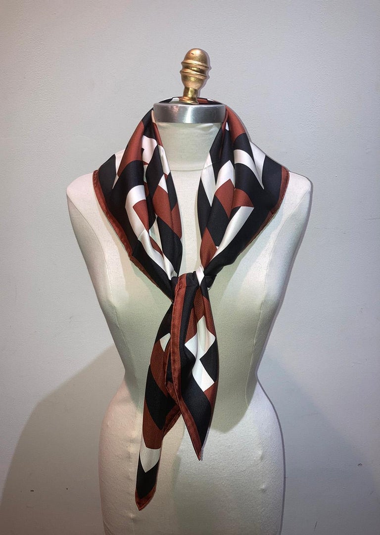 Hermes Letters Au Carre Silk Scarf at 1stDibs