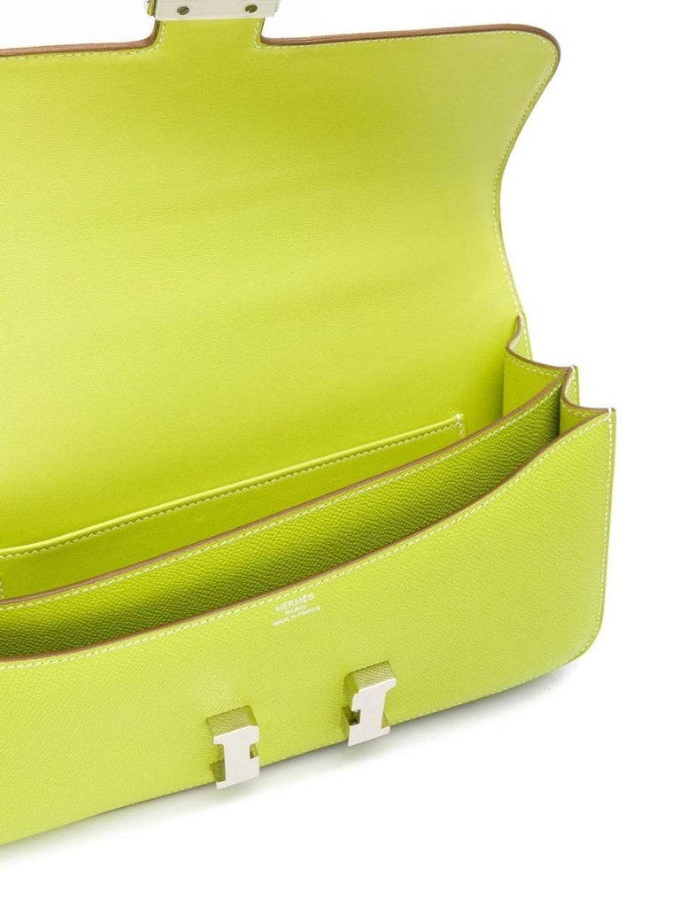 Hermès Lime Green Epsom Leather Constance Elan Bag at 1stDibs