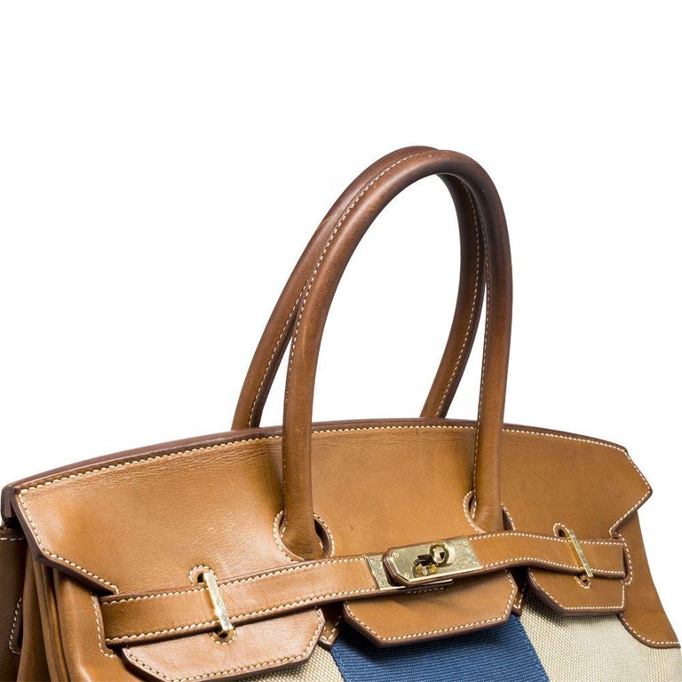 Hermes Limited Edition 35cm Birkin Barenia Flag Bag at 1stDibs