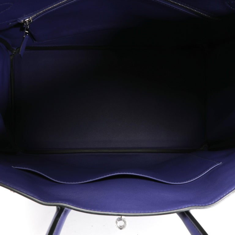 Hermès Limited Edition Bleu Encre Swift and Epsom Tressage Birkin 35 ...