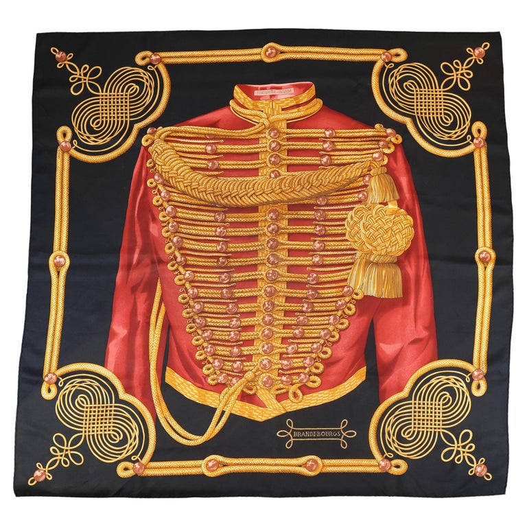 Hermès Limited Edition "Brandebourgs" Silk Twill Scarf by Cathy Latham ...