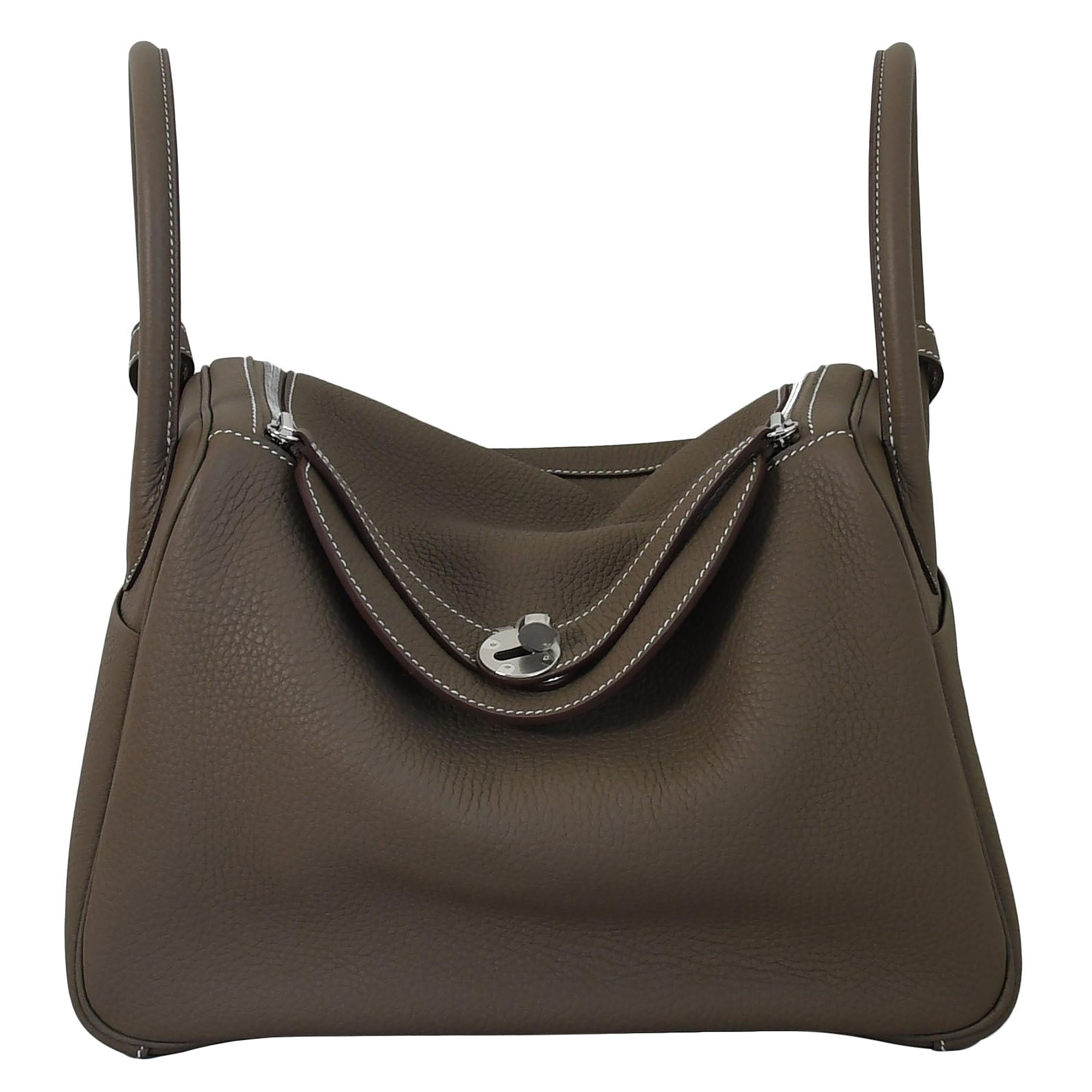 Hermes Lindy 30 Palladium Hardware Etoupe For Sale at 1stDibs