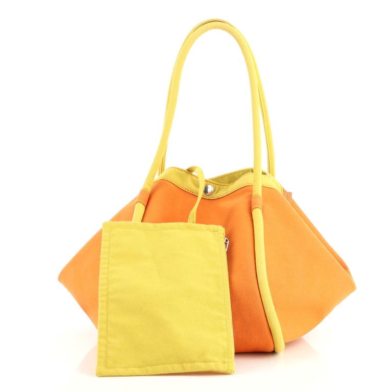 Hermes Lindy Beach Bag Toile For Sale at 1stDibs