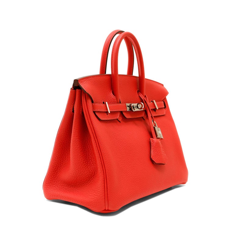 Hermès Lipstick Red Togo 25 cm Birkin Bag For Sale at 1stDibs | birkin ...
