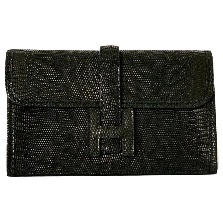 Hermes Lizard Black Mini Jige Rare at 1stDibs