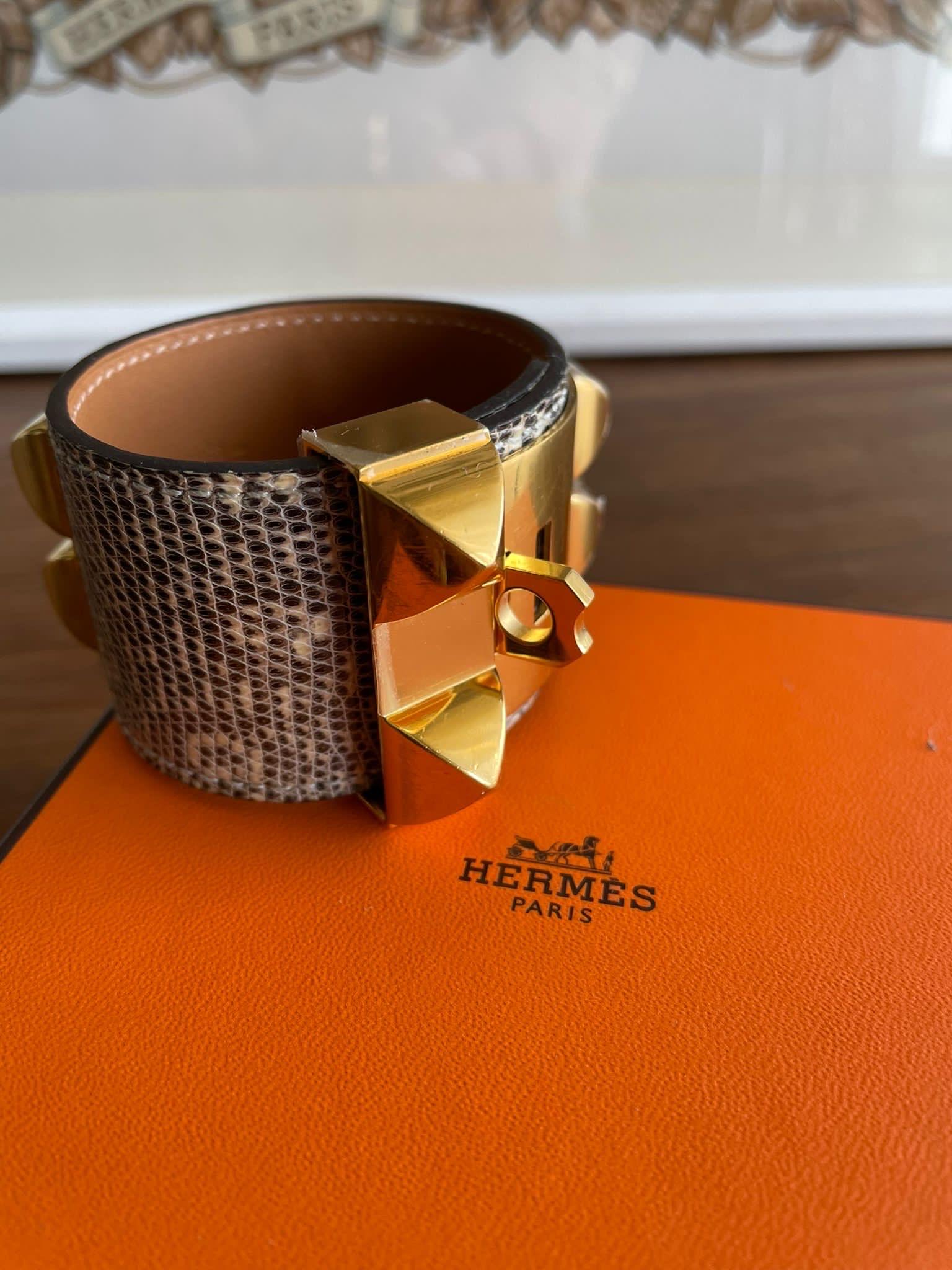 Hermes lizard leather bracelet at 1stDibs | hermes lizard bracelet