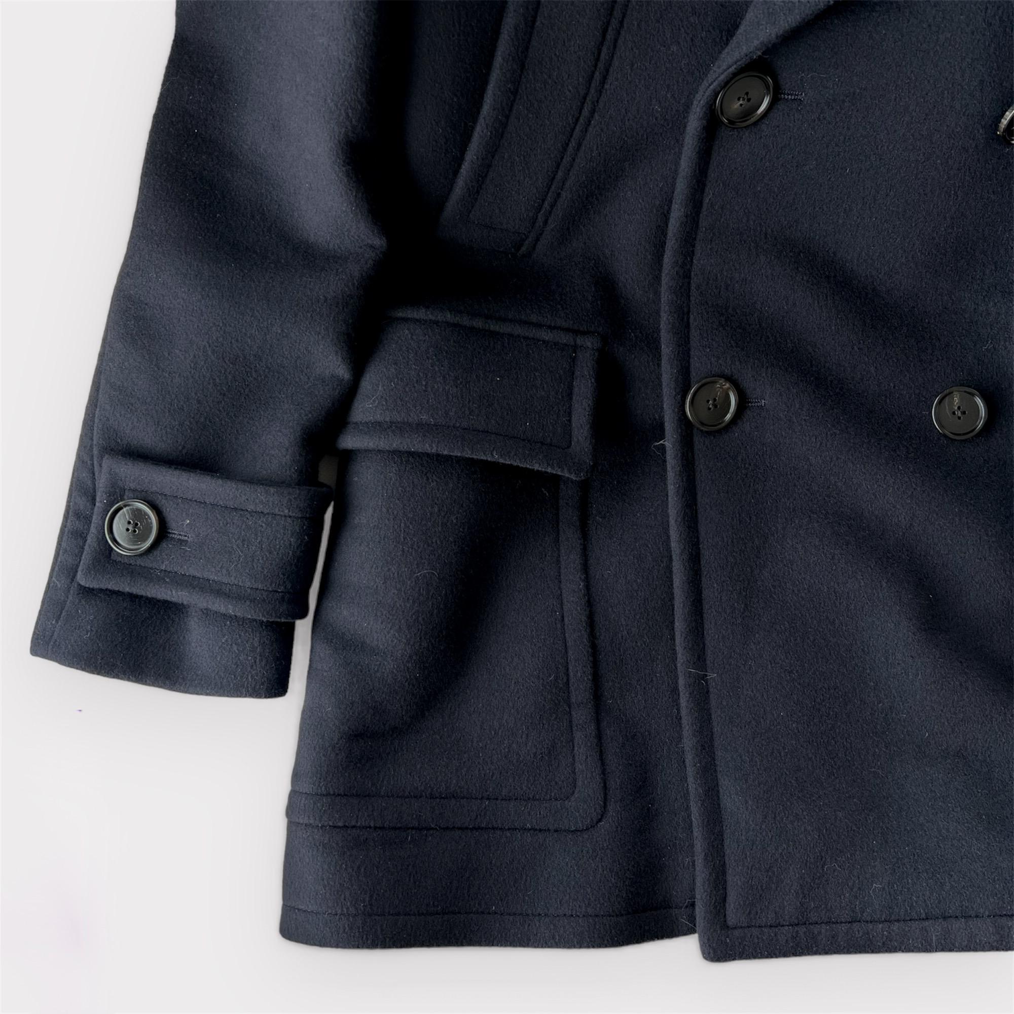 Hermes Men's Caban Corto Double Cashmere Jacket In Marine Blue, EU 48 at 1stDibs