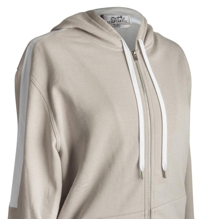 Hermes Men's Hooded Zipped Sweater Jogging Hoodie M at 1stDibs ...