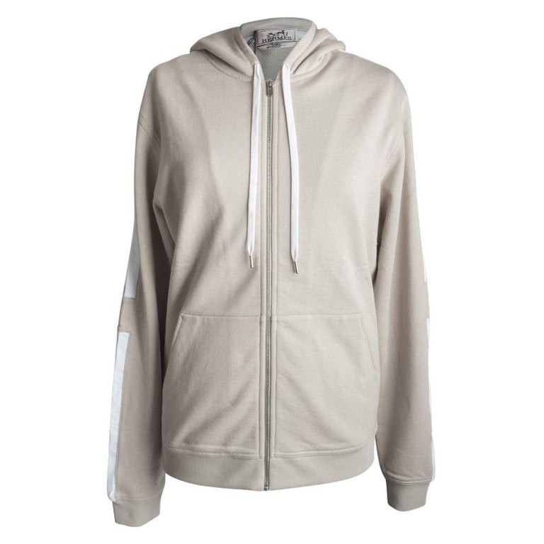 Hermes Men's Hooded Zipped Sweater Jogging Hoodie M at 1stDibs ...