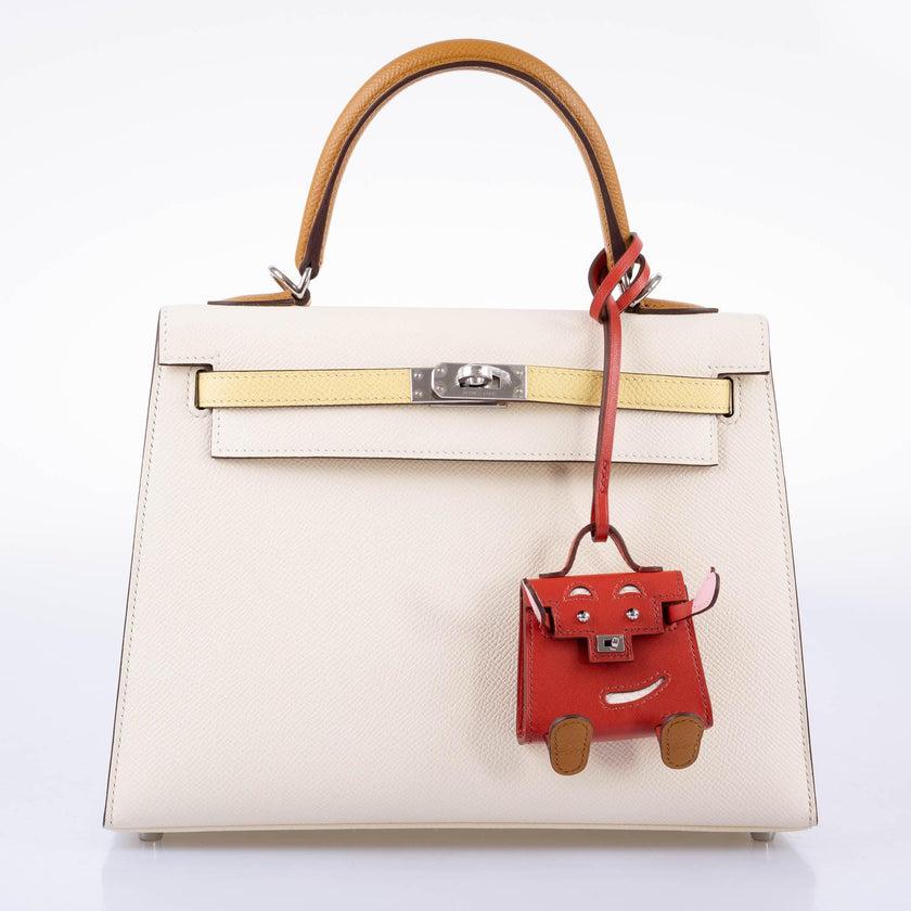 Hermès Micro Kelly Quelle Idole Bag Charm Rose Sakura, Sanguine, Nata ...