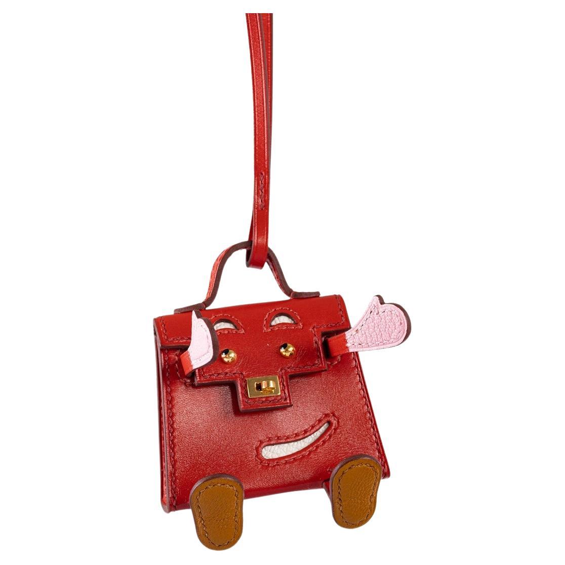 Hermès Micro Kelly Quelle Idole Bag Charm Rose Sakura, Sanguine, Nata ...