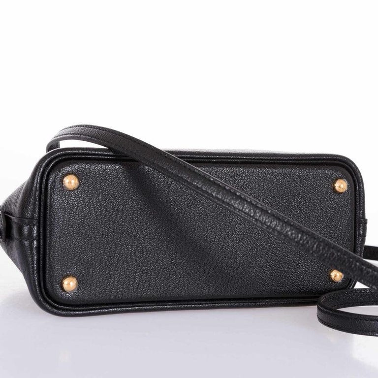 Hermès Mini Bolide 1923 Black Mysore Chevre Gold Hardware Handbag For ...