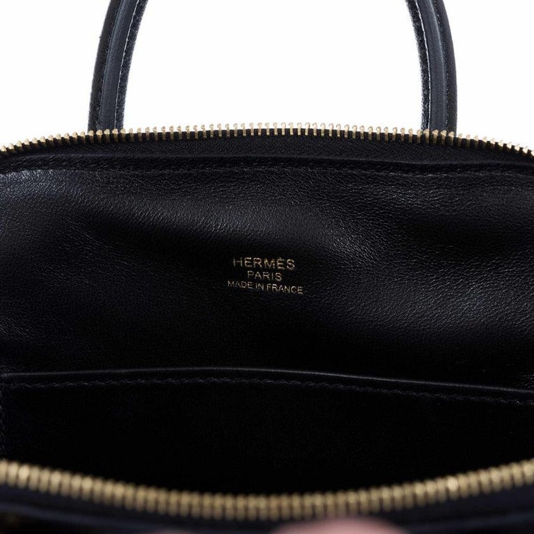 Hermès Mini Bolide 1923 Black Mysore Chevre Gold Hardware Handbag For ...