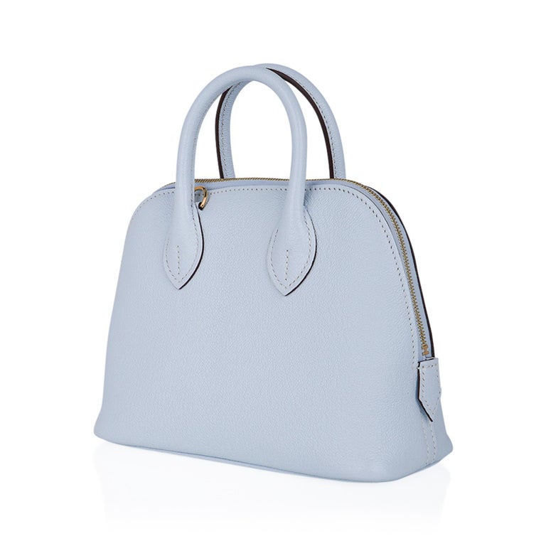 Hermes Mini Bolide 1923 Bleu Brume 25 Bag Evercolor Leather Gold ...