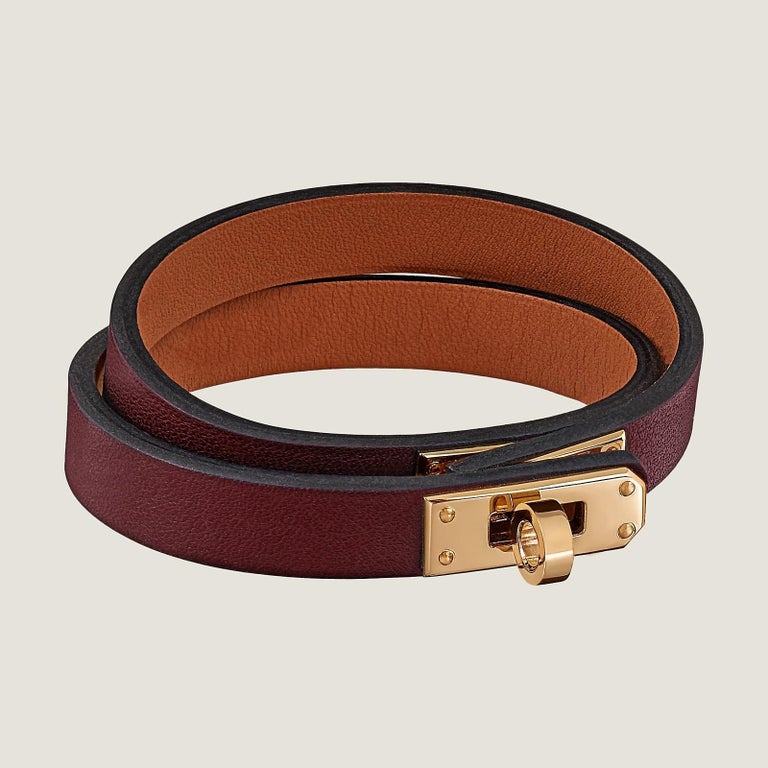 Hermes Mini Kelly Double Tour bracelet Rouge H Swift calfskin Size T2 ...