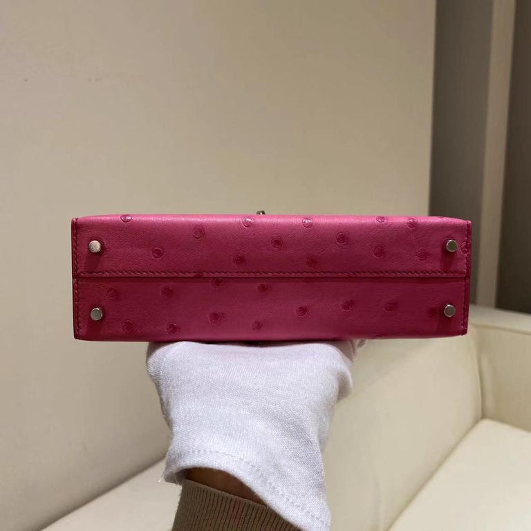 Hermès Mini Kelly II Ostrich PHW Color E5 Brand New For Sale at 1stDibs ...