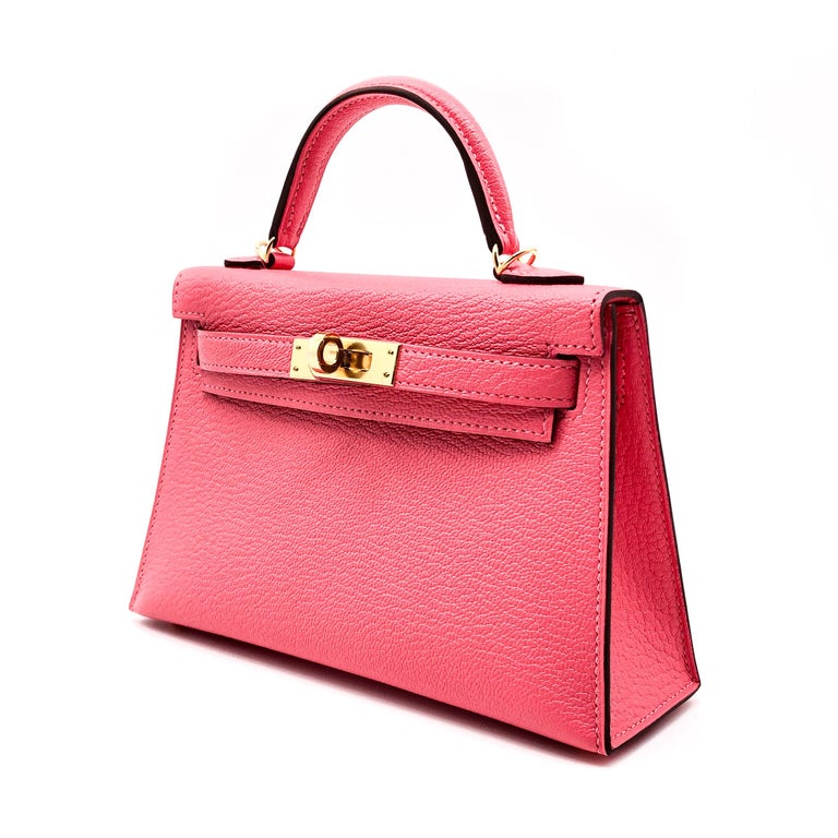 1stdibs Exclusive Hermès Mini Kelly II Rose Lipstick Chevre Gold ...