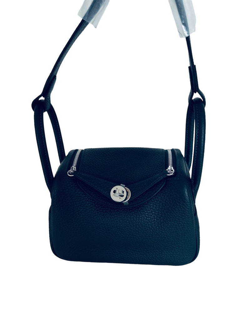 Hermes Mini Lindy Caban Handbag Bag Palladium Hardware at 1stDibs
