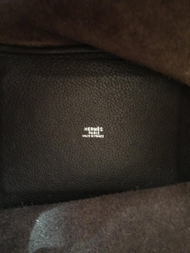Hermes Mini Picotin in Chocolate Togo at 1stDibs