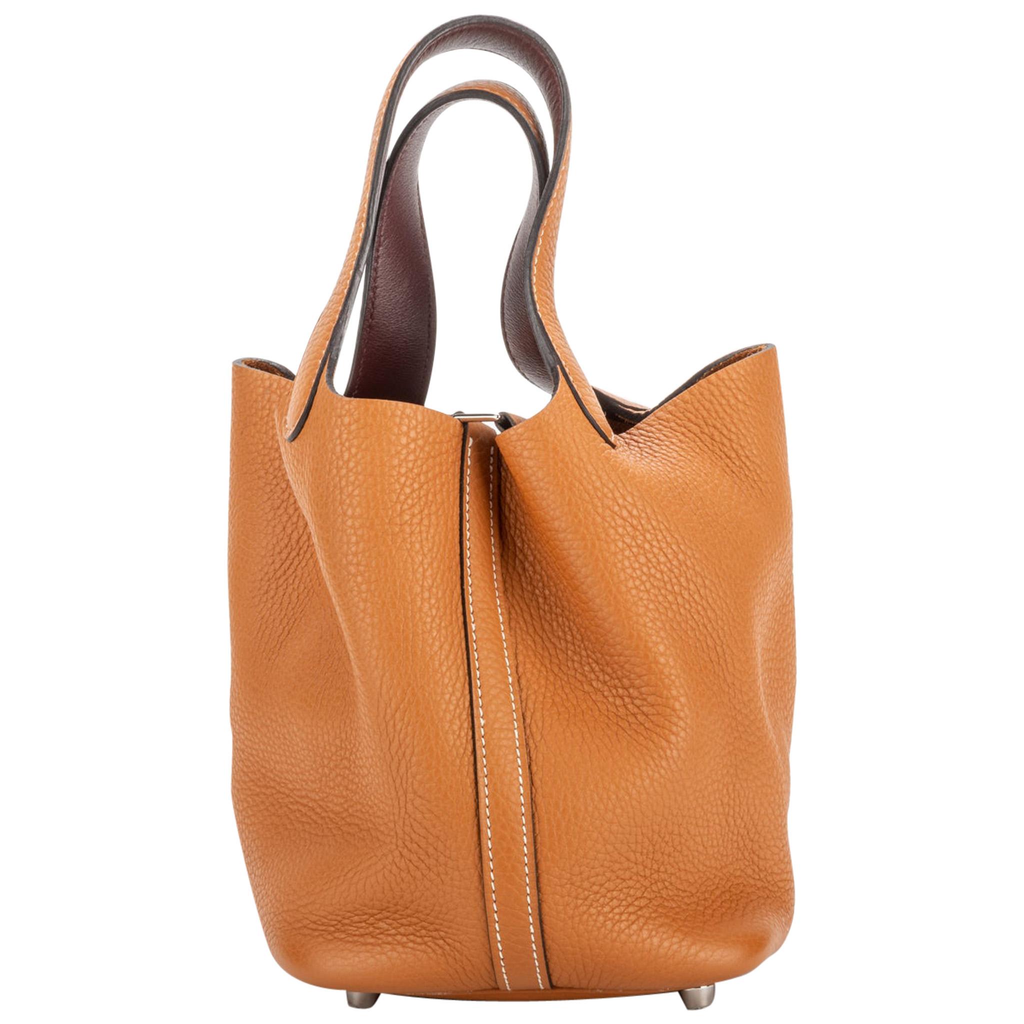 Hermes Mini Picotin Lock Gold Palladium Bag at 1stDibs | hermes picotin ...