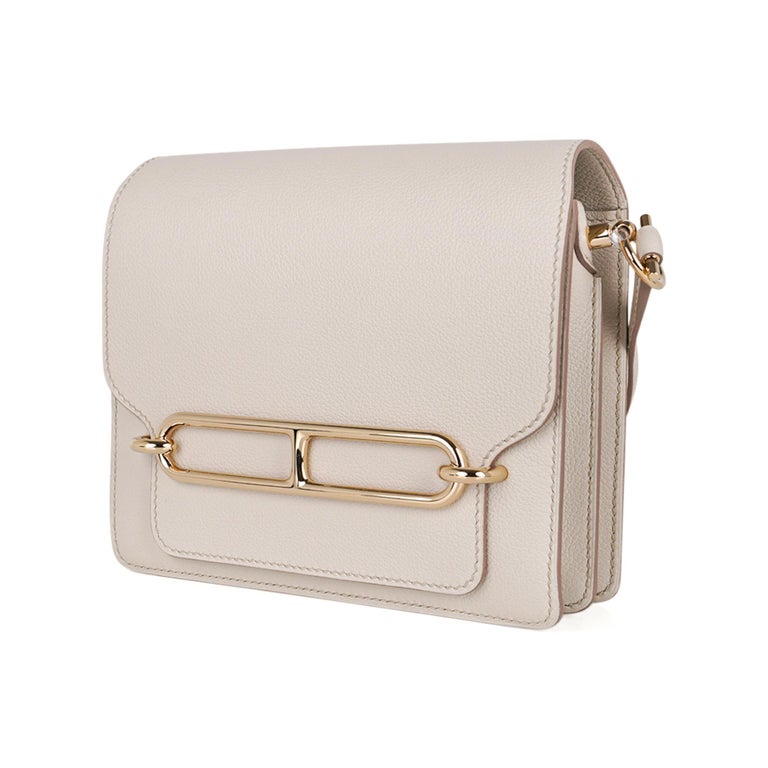 Hermes Mini Roulis Bag Beton Permabrass Hardware Evercolor Leather New ...