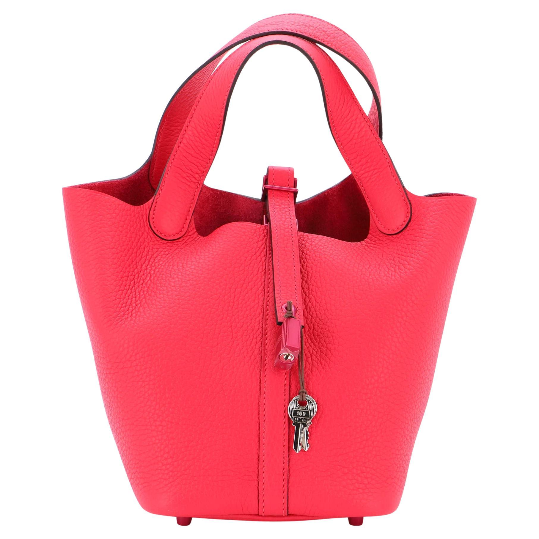 Hermes Monochrome Picotin Lock Bag Clemence PM For Sale at 1stDibs