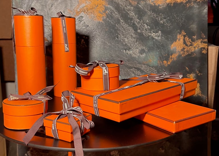 Hermès Multi-Sized Gift Box Set with Ribbons, France For Sale at 1stDibs